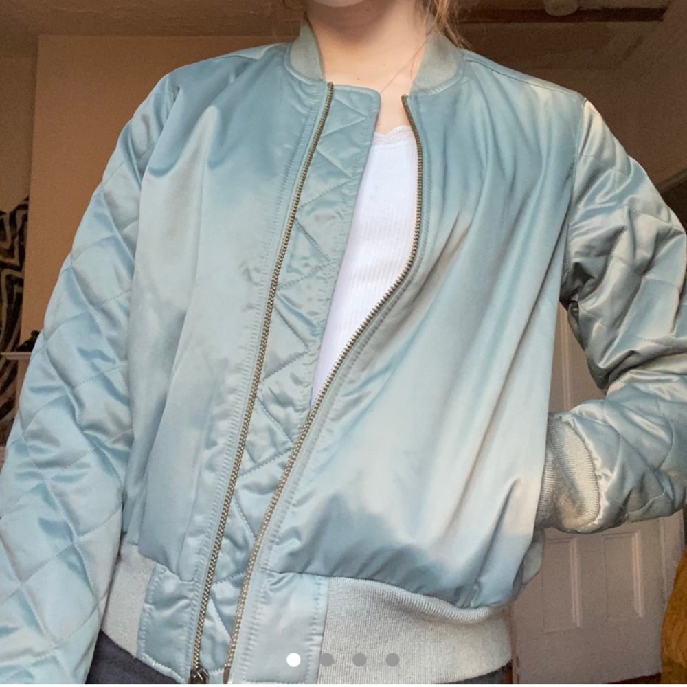Mint Green Bomber Jacket From The Gap - Gem